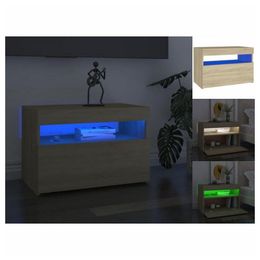 vidaXL TV-Schrank TV-Schrank mit LED-Leuchten Sonoma-Eiche 60x35x40 cm Lowboard