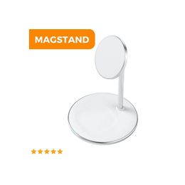 Shopbrothers Magsafe 2 in 1 iOS 17 Ladestation magnetisch Wireless Charger Qi Induktions-Ladegerät (Schnellladefunktion)