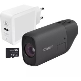 Canon PowerShot Zoom Essential Kit schwarz Kompaktkamera