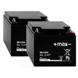 +maxx- 2x 12V 50Ah passend für Ortopedia 24V Elektromobil AGM Bleiakkus