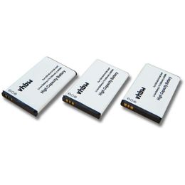 vhbw 3x Li-Ion Akku Set 1050mAh (3.7V) kompatibel mit schnurlos Festnetz Telefon Siemens Gigaset SL910, SL910A Ersatz für V30145-K1310K-X447,