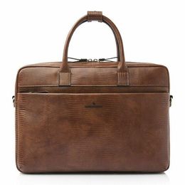 Castelijn & Beerens Castelijn & Beerens Ilse Handtasche RFID Schutz Leder 41 cm Laptopfach cognac