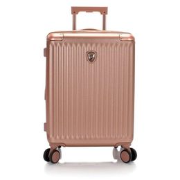 Heys Hartschalen-Trolley Luxe, in verschiedenen Größen und Farben, 4 Rollen, Hartschalen-Koffer Handgepäck-Koffer TSA Schloss Volumenerweiterung, goldfarben