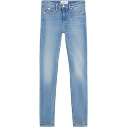 Skinny-fit-Jeans Calvin Klein Jeans "MID RISE SKINNY" Gr. 27, Länge 32, blau (denim light32) Damen Jeans Röhrenjeans