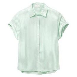 Tom Tailor Damen Gestreifte Bluse, grün, Streifenmuster, Gr. 36
