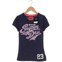 Superdry Damen T-Shirt, marineblau, Gr. 34