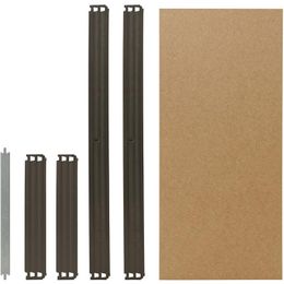 Profi 90x45cm Komplettes Fachboden-Set für Steckregale in grau / HDF-Fachboden / zusätzliche Fachböden für Schwerlastregale - grau - shelfplaza