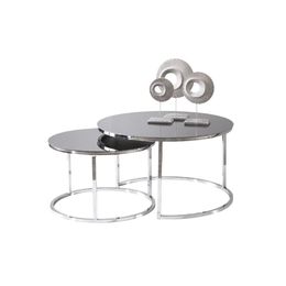 JVmoebel Couchtisch Luxus Set Couchtische Kaffeetisch Silber Wohnzimmer Design (2-St.