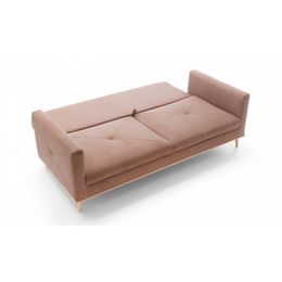 JVmoebel 3-Sitzer Dreisitzer Sofa 3 Sitzer Design Gelb Couch Polstersofa Bettfunktion