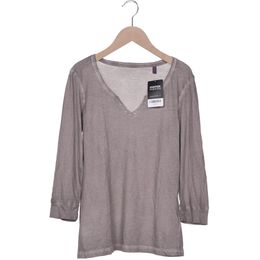 Tom Tailor Denim Damen Langarmshirt, grau, Gr. 34