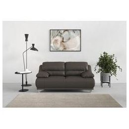 2-Sitzer COTTA "Maranello" Sofas Gr. H/T: 86 cm x 93 cm, Leder PAMPAS, braun (cocoa)