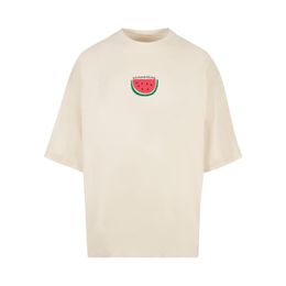Merchcode T-Shirt 'Summer - Summertime' Herren Gr&ouml;&szlig;e XS hellbeige / gr&uuml;n / rot