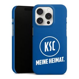 DeinDesign iPhone 15 Pro Handy Premium Case Smartphone Handyh&uuml;lle Schutzh&uuml;lle matt Karlsruher Sc Statement Ksc Premium Case
