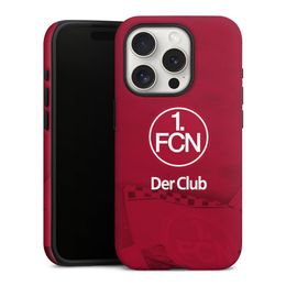 DeinDesign iPhone 15 Pro Handy Panzer Handyh&uuml;lle robuste Outdoor H&uuml;lle Schutzh&uuml;lle matt Official Licensed Product 1. Fc N&uuml;rnberg Bundesliga Tough Case