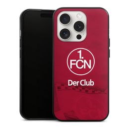 DeinDesign iPhone 15 Pro Handy Slim Case extra d&uuml;nn Silikon Handyh&uuml;lle schwarz H&uuml;lle Official Licensed Product 1. Fc N&uuml;rnberg Bundesliga Silikon Slim Case