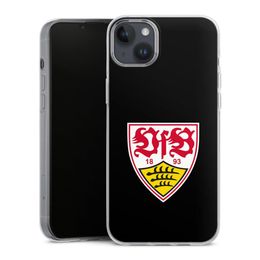 DeinDesign iPhone 14 Plus Handy Silikon H&uuml;lle Case transparent Handyh&uuml;lle Vfb Stuttgart Coat Of Arms Official Licensed Product Silikon Case