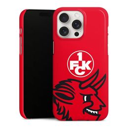 DeinDesign iPhone 15 Pro Max Handy Premium Case Smartphone Handyh&uuml;lle Schutzh&uuml;lle gl&auml;nzend Devil 1. Fc Kaiserslautern 1. Fck Premium Case
