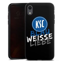 DeinDesign iPhone Xr Handy Silikon H&uuml;lle Case schwarz Handyh&uuml;lle Ksc Karlsruher Sc Official Licensed Product