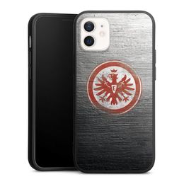 DeinDesign iPhone 12 mini Handy Premium Silikon H&uuml;lle Handyh&uuml;lle schwarz Case Eintracht Frankfurt Sge Logo Silikon Premium Case