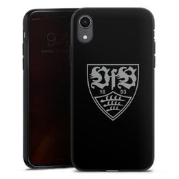 DeinDesign iPhone Xr Handy Silikon H&uuml;lle Case schwarz Handyh&uuml;lle Official Licensed Product Vfb Stuttgart Logo