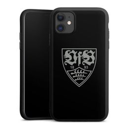 DeinDesign iPhone 11 Handy Premium Silikon H&uuml;lle Handyh&uuml;lle schwarz Case Official Licensed Product Logo Vfb Stuttgart Silikon Premium Case