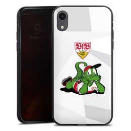 DeinDesign iPhone Xr Handy Silikon H&uuml;lle Case schwarz Handyh&uuml;lle Vfb Stuttgart Mascot Official Licensed Product