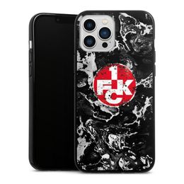 DeinDesign iPhone 13 Pro Max Handy Silikon H&uuml;lle Case schwarz Handyh&uuml;lle Coat Of Arms 1. Fc Kaiserslautern Muster