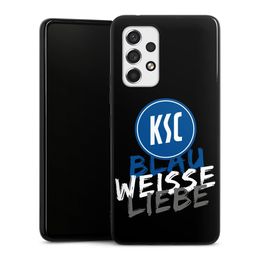 DeinDesign Galaxy A53 5G Handy Silikon H&uuml;lle Case schwarz Handyh&uuml;lle Ksc Official Licensed Product Karlsruher Sc