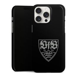 DeinDesign iPhone 15 Pro Max Handy Premium Case Smartphone Handyh&uuml;lle Schutzh&uuml;lle gl&auml;nzend Official Licensed Product Vfb Stuttgart Logo Premium Case