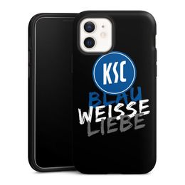 DeinDesign iPhone 12 mini Handy Panzer Handyh&uuml;lle robuste Outdoor H&uuml;lle Schutzh&uuml;lle matt Ksc Karlsruher Sc Official Licensed Product Tough Case