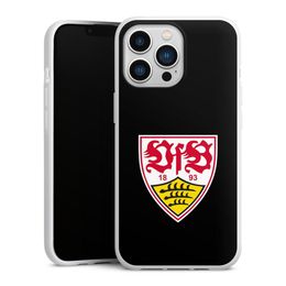 DeinDesign iPhone 13 Pro Handy Silikon H&uuml;lle Case wei&szlig; Handyh&uuml;lle Vfb Stuttgart Coat Of Arms Official Licensed Product Silikon Case