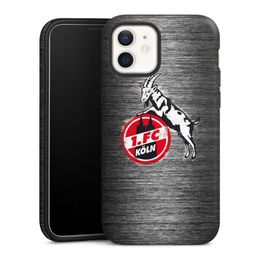 DeinDesign iPhone 12 mini Handy Panzer Handyh&uuml;lle robuste Outdoor H&uuml;lle Schutzh&uuml;lle matt Official Licensed Product 1. Fc K&ouml;ln Metallic Look Tough Case