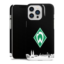 DeinDesign iPhone 13 Pro Handy Premium Case Smartphone Handyh&uuml;lle Schutzh&uuml;lle gl&auml;nzend Skyline Sv Werder Bremen Official Licensed Product Premium Case