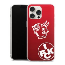 DeinDesign iPhone 15 Pro Max Handy Silikon H&uuml;lle Case transparent Handyh&uuml;lle Devil Official Licensed Product 1. Fc Kaiserslautern Silikon Case