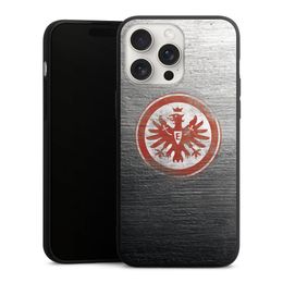 DeinDesign iPhone 15 Pro Max Handy Premium Silikon H&uuml;lle Handyh&uuml;lle schwarz Case Eintracht Frankfurt Sge Logo Silikon Premium Case