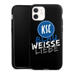 DeinDesign iPhone 12 mini Handy Silikon H&uuml;lle Case schwarz Handyh&uuml;lle Ksc Official Licensed Product Karlsruher Sc