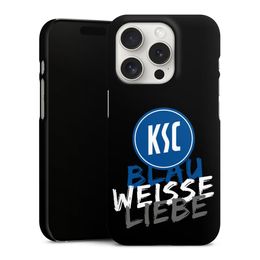 DeinDesign iPhone 15 Pro Handy Premium Case Smartphone Handyh&uuml;lle Schutzh&uuml;lle matt Ksc Karlsruher Sc Official Licensed Product Premium Case