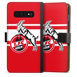 DeinDesign Galaxy S10 Plus Handy Klapph&uuml;lle Handyh&uuml;lle aus Kunst Leder schwarz Flip Case Official Licensed Product Coat Of Arms 1. Fc K&ouml;ln Sideflip mit Lasche