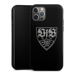 DeinDesign iPhone 12 Pro Handy Silikon H&uuml;lle Case schwarz Handyh&uuml;lle Official Licensed Product Logo Vfb Stuttgart