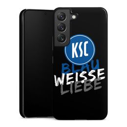 DeinDesign Galaxy S22 Handy Premium Case Smartphone Handyh&uuml;lle Schutzh&uuml;lle gl&auml;nzend Ksc Karlsruher Sc Official Licensed Product Premium Case