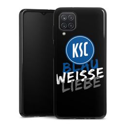 DeinDesign Galaxy A12 Handy Silikon H&uuml;lle Case schwarz Handyh&uuml;lle Ksc Official Licensed Product Karlsruher Sc