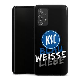 DeinDesign Galaxy A52s 5G Handy Silikon H&uuml;lle Case schwarz Handyh&uuml;lle Ksc Official Licensed Product Karlsruher Sc