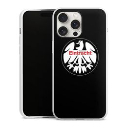 DeinDesign iPhone 15 Pro Max Handy Silikon H&uuml;lle Case wei&szlig; Handyh&uuml;lle Eintracht Frankfurt Sge Official Licensed Product Silikon Case
