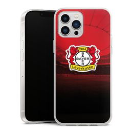 DeinDesign iPhone 13 Pro Max Handy Silikon H&uuml;lle Case transparent Handyh&uuml;lle Bayer 04 Leverkusen Official Licensed Product Stadium Silikon Case