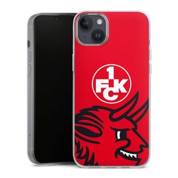 DeinDesign iPhone 14 Plus Handy Silikon H&uuml;lle Case transparent Handyh&uuml;lle Devil 1. Fc Kaiserslautern 1. Fck Silikon Case
