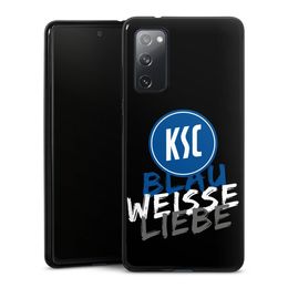 DeinDesign Galaxy S20 FE 5G Handy Silikon H&uuml;lle Case schwarz Handyh&uuml;lle Ksc Official Licensed Product Karlsruher Sc