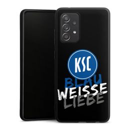 DeinDesign Galaxy A52s 5G Handy Premium Silikon H&uuml;lle Handyh&uuml;lle schwarz Case Ksc Official Licensed Product Karlsruher Sc Silikon Premium Case