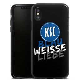 DeinDesign iPhone X Handy Silikon H&uuml;lle Case schwarz Handyh&uuml;lle Ksc Karlsruher Sc Official Licensed Product
