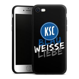 DeinDesign iPhone SE (2020) Handy Premium Silikon H&uuml;lle Handyh&uuml;lle schwarz Case Ksc Official Licensed Product Karlsruher Sc Silikon Premium Case