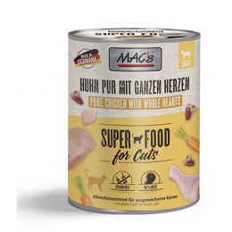 MAC's Cat Fleischmenü Huhn pur mit ganzen Geflügelherzen 6x800g